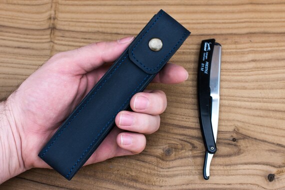 Leather case Straight razor case Travel case Barber Hand | Etsy