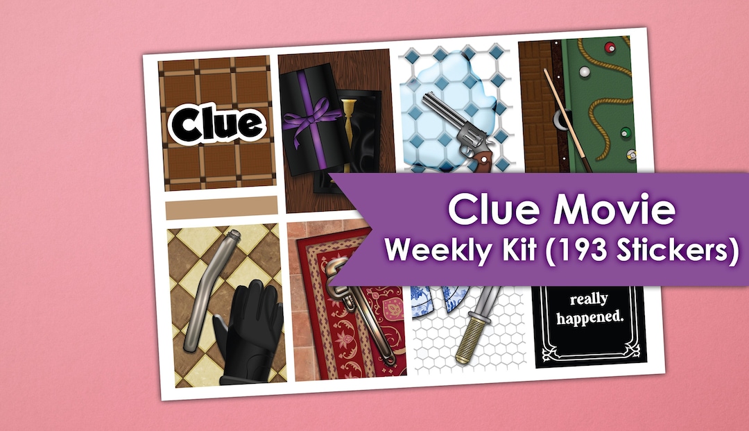 Clue Weekly Kit | Erin Condren Planner Stickers 193 Stickers - Etsy