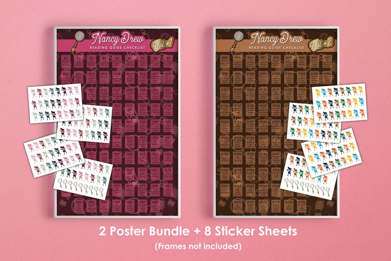 Nancy Drew Mystery Stories Reading Guide Checklist Posters + Sticker ...