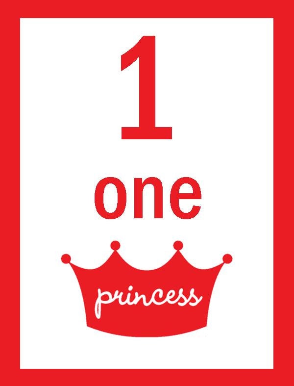 Princess Number Flash Cards - Etsy