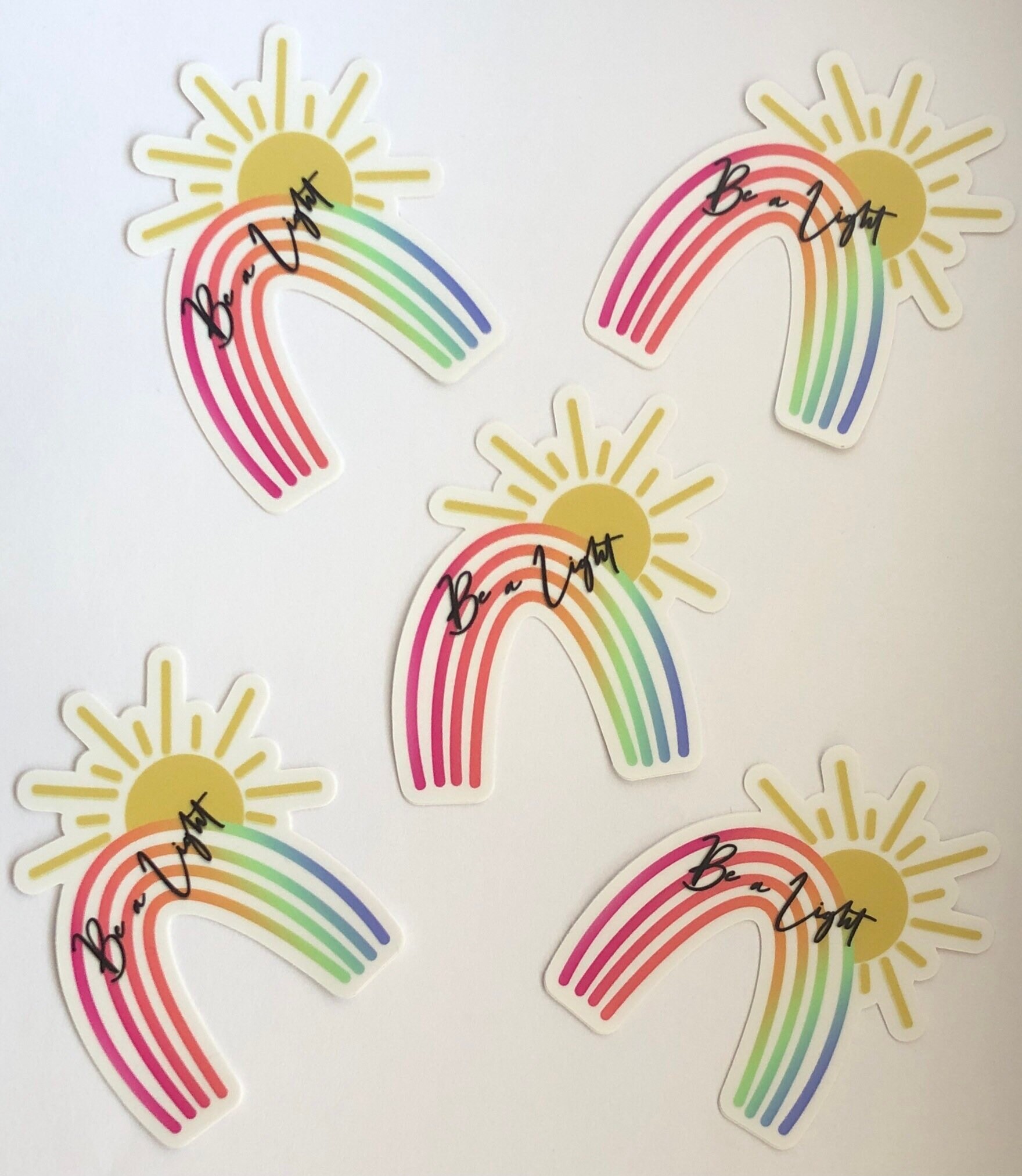 Be a Light Rainbow Sticker Laptop Sticker Vinyl Sticker Decal Water ...
