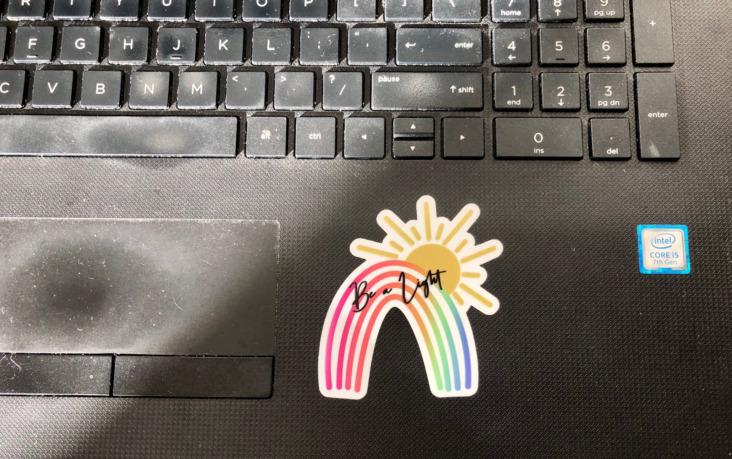 Be a Light Rainbow Sticker Laptop Sticker Vinyl Sticker Decal Water ...