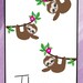 Sloth Number Flash Cards - Etsy