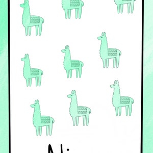 Llama Number Flash Cards - Etsy