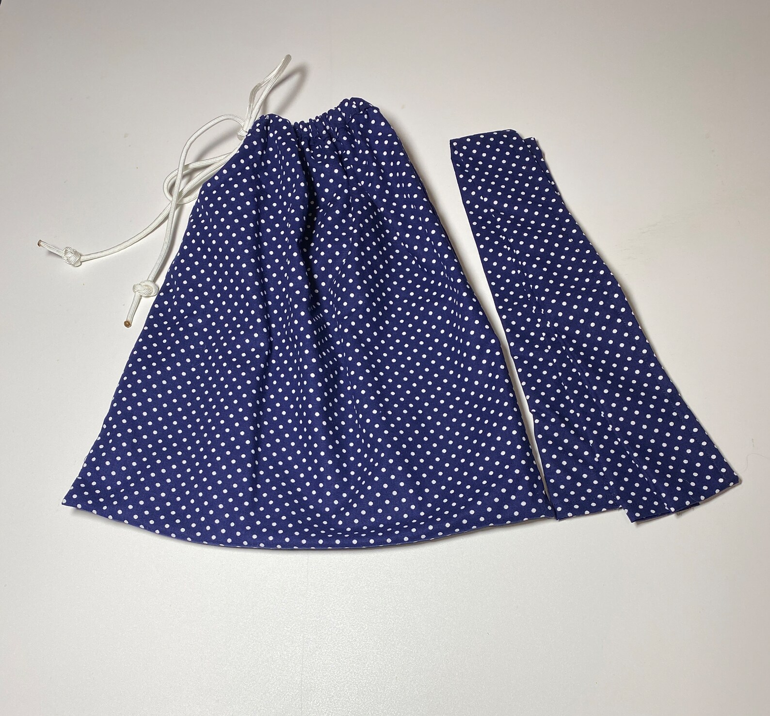 Navy Blue and White Small Polka Dot Foley Bag Cover With Tube Cover - Etsy
