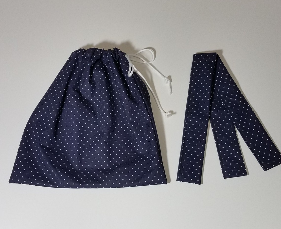 Navy Blue and White Small Polka Dot Foley Bag Cover With Tube - Etsy