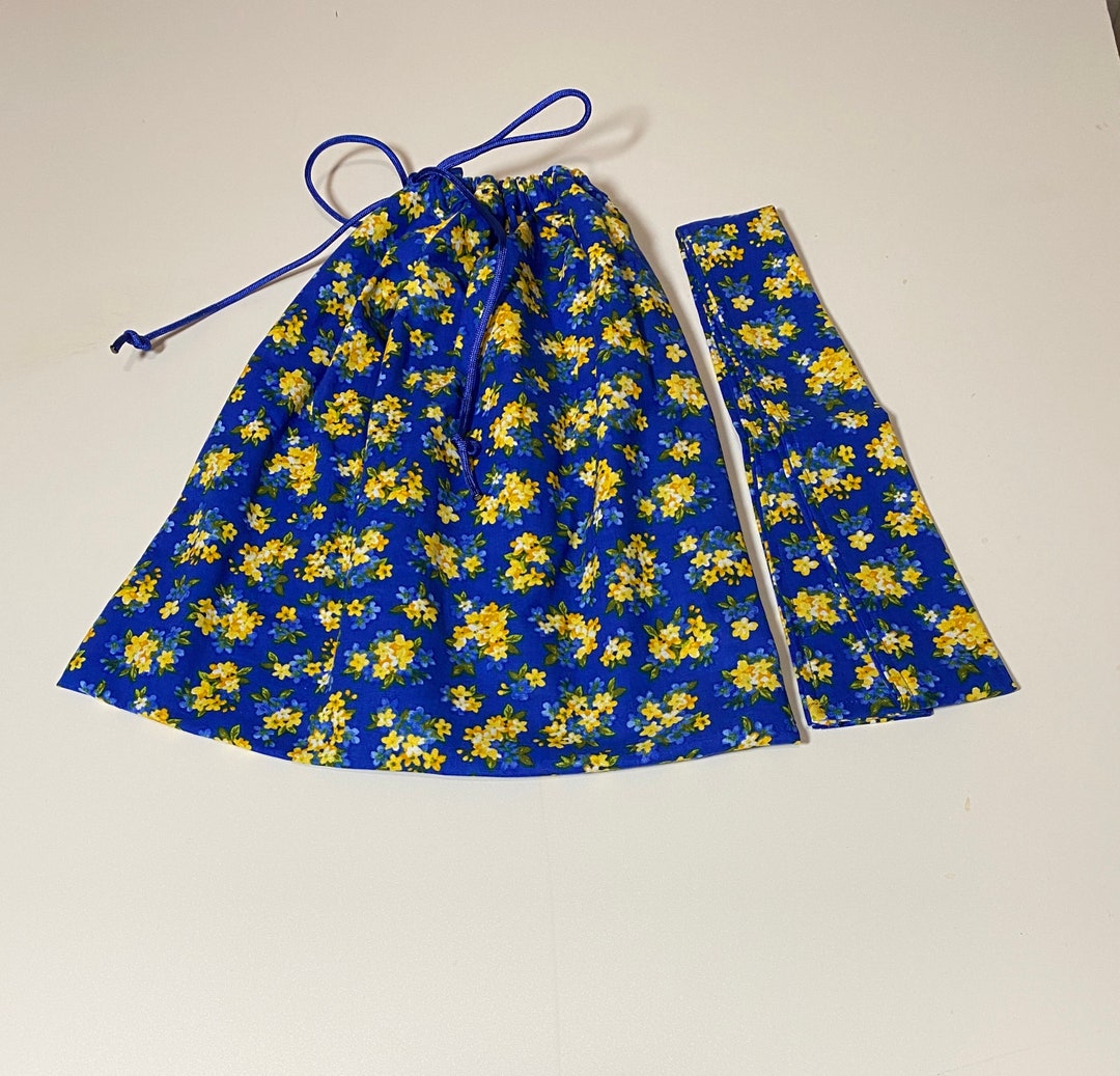 Blue and Yellow Flowered Foley Bag Cover W/tube Cover - Etsy