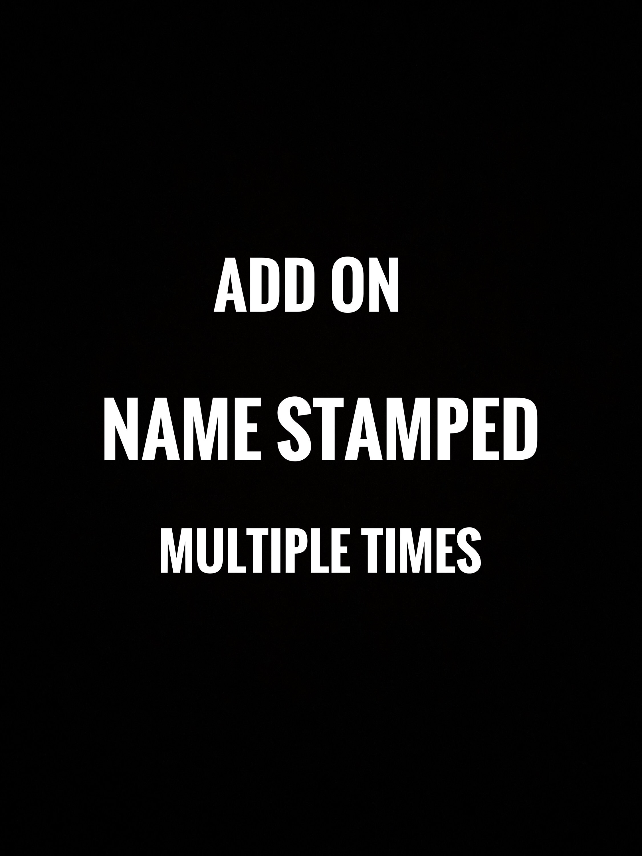 ADD ON OPTION For Full Name In More Than One Place On Etsy ADD ON OPTION For Full Name In More Than One Place On Etsy