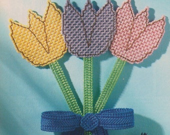 Plastic Canvas Flowers 8 Gorgeous Designs Pattern in PDF Poinsettia ...