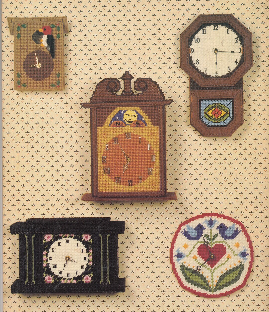 Vintage PDF Plastic Canvas Pattern Clocks - Etsy