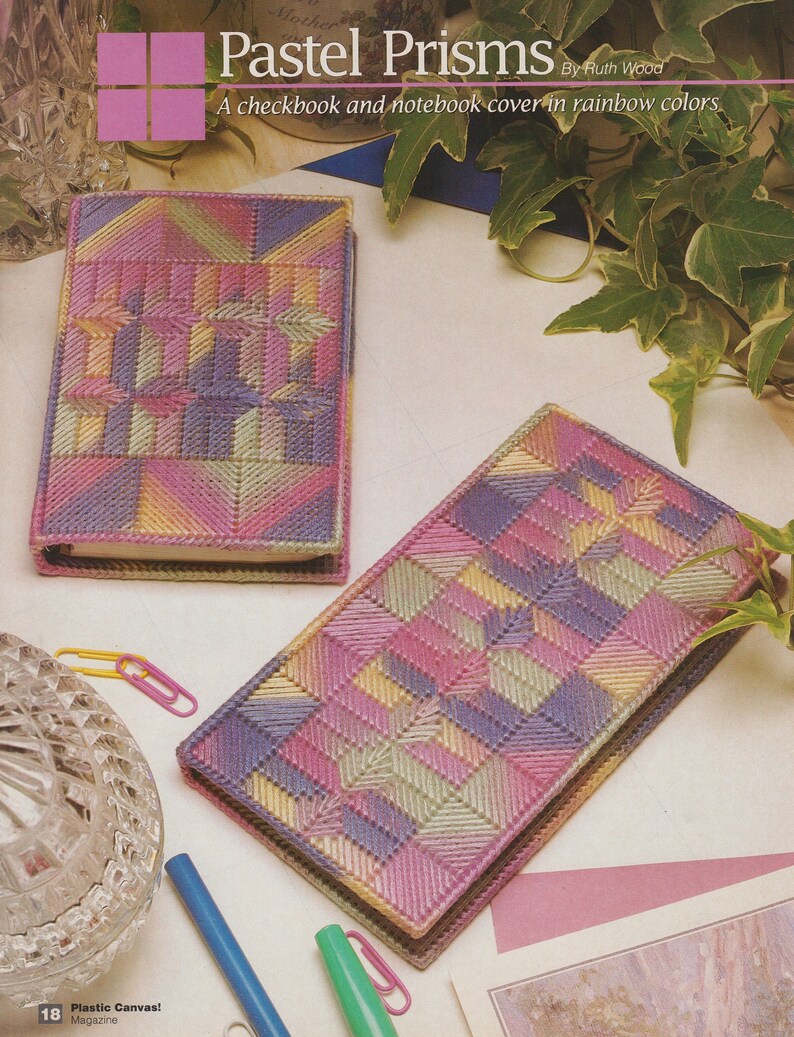 Pastel Prisms PDF Plastic Canvas Pattern - Etsy