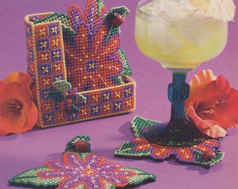 Flower Coaster Set-plastic Canvas Pattern-pdf Download - Etsy