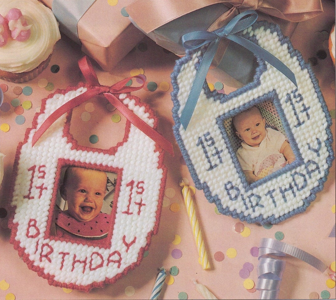 Plastic Canvas Vintage PDF Pattern - Happy 1st Birthday - Etsy