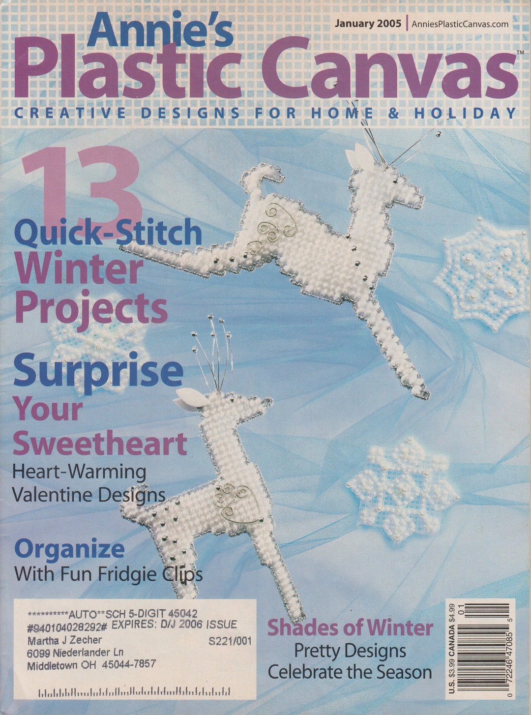 Annie's Plastic Canvas 96, January 2005, PRINT Plastic Canvas Magazine ...