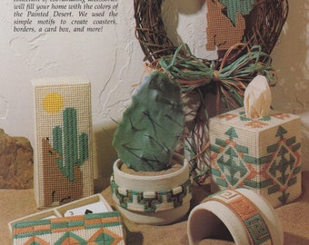 Vintage Southwestern Plastic Canvas Pattern Southwest Native - Etsy