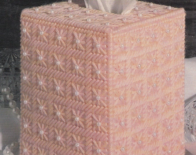 Plastic Canvas Digital PDF Pattern Vintage Deluxe Swiss Cottage Tissue ...