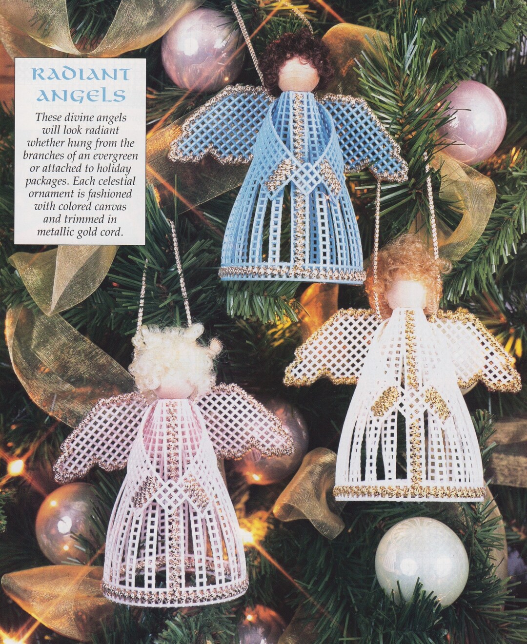 Radiant Angels PDF Plastic Canvas Pattern - Etsy