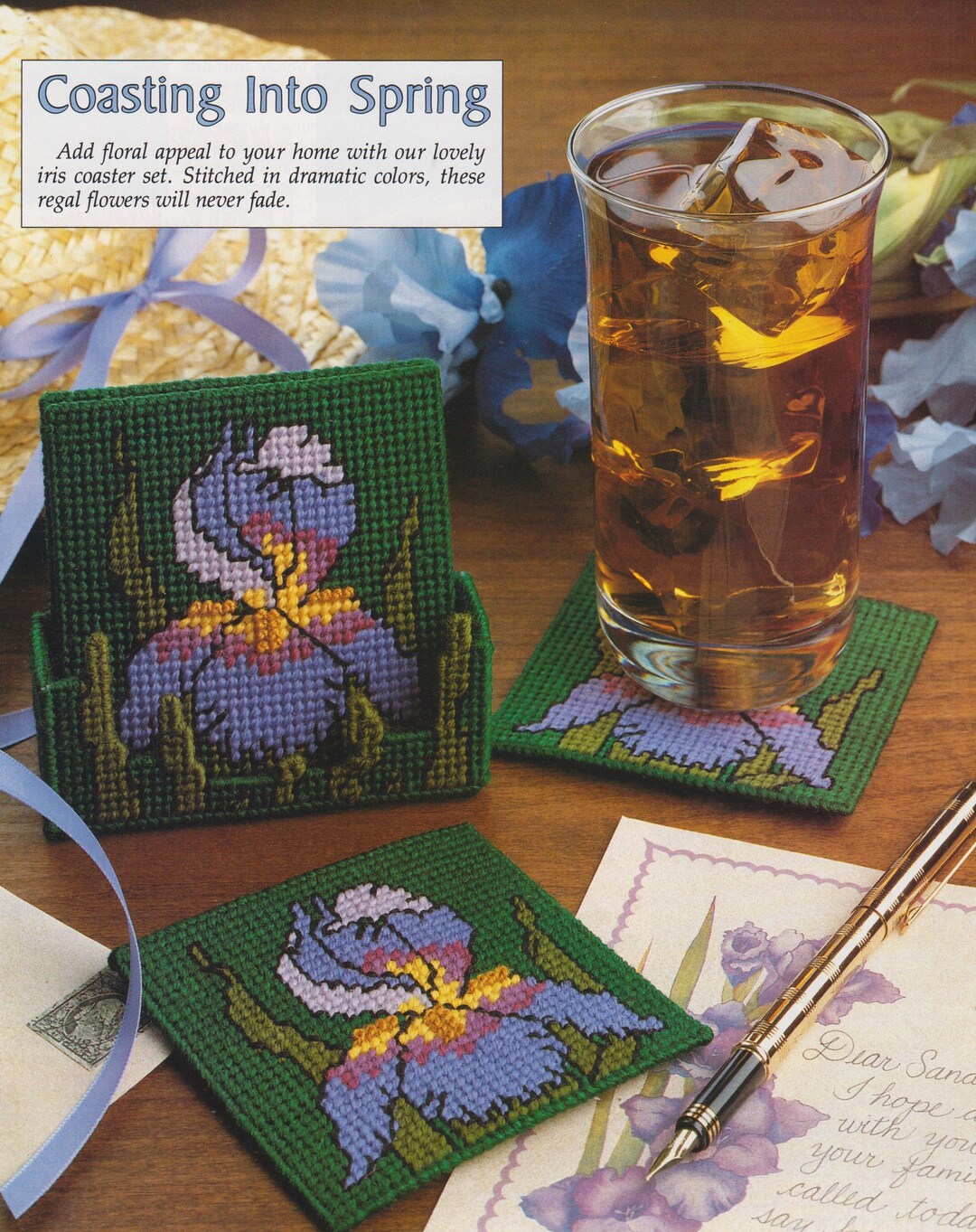 Plastic Canvas Vintage PDF Pattern - Coasting Into Spring - Etsy