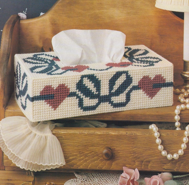 Plastic Canvas Vintage PDF Pattern Ribbons & Romance - Etsy