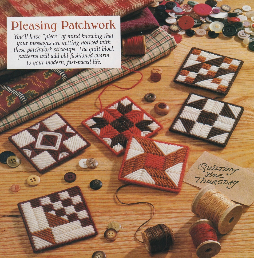 Plastic Canvas Vintage PDF Pattern Pleasing Patchwork - Etsy