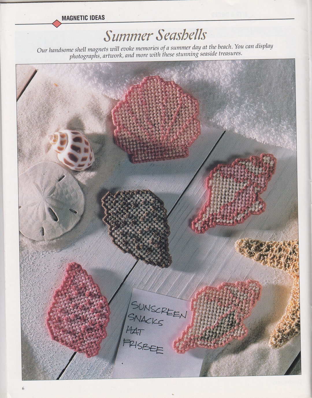 Summer Seashells PDF Plastic Canvas Pattern - Etsy