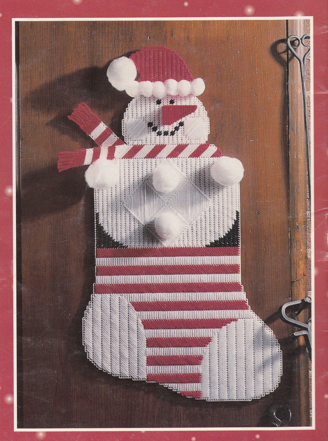 Vintage PDF Plastic Canvas Pattern Stocking Wall Hanging - Etsy