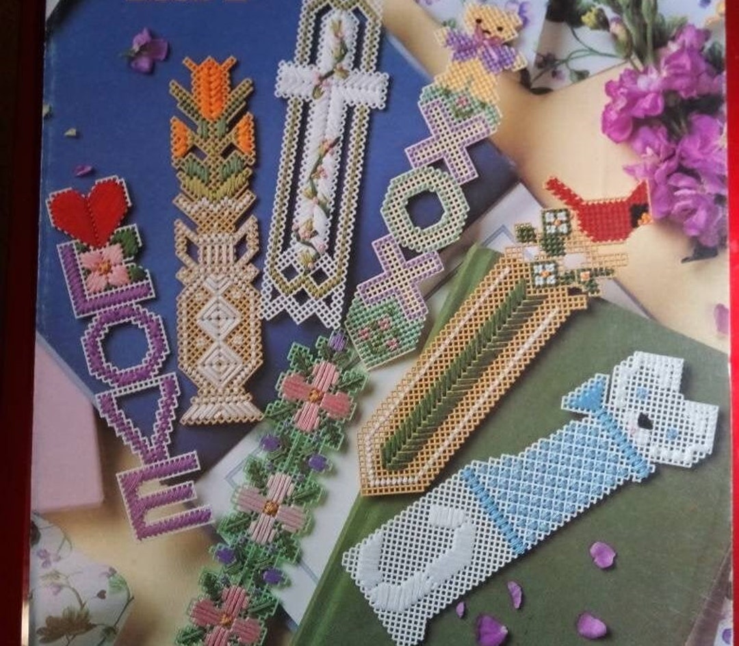 Vintage PDF Plastic Canvas Pattern Bookmarks - Etsy