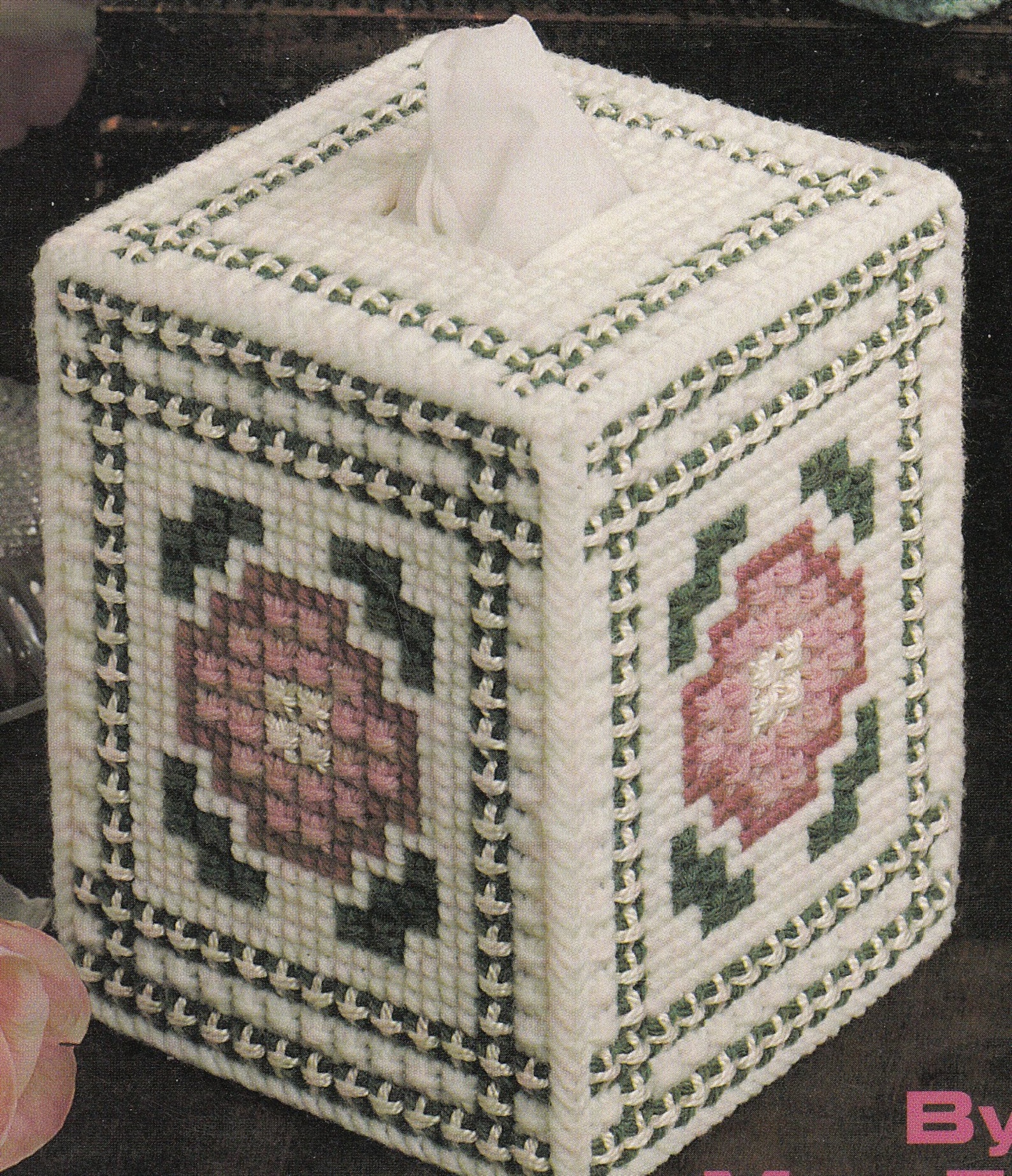 Vintage PDF Plastic Canvas Pattern Dahlia Tissue Box Cover - Etsy