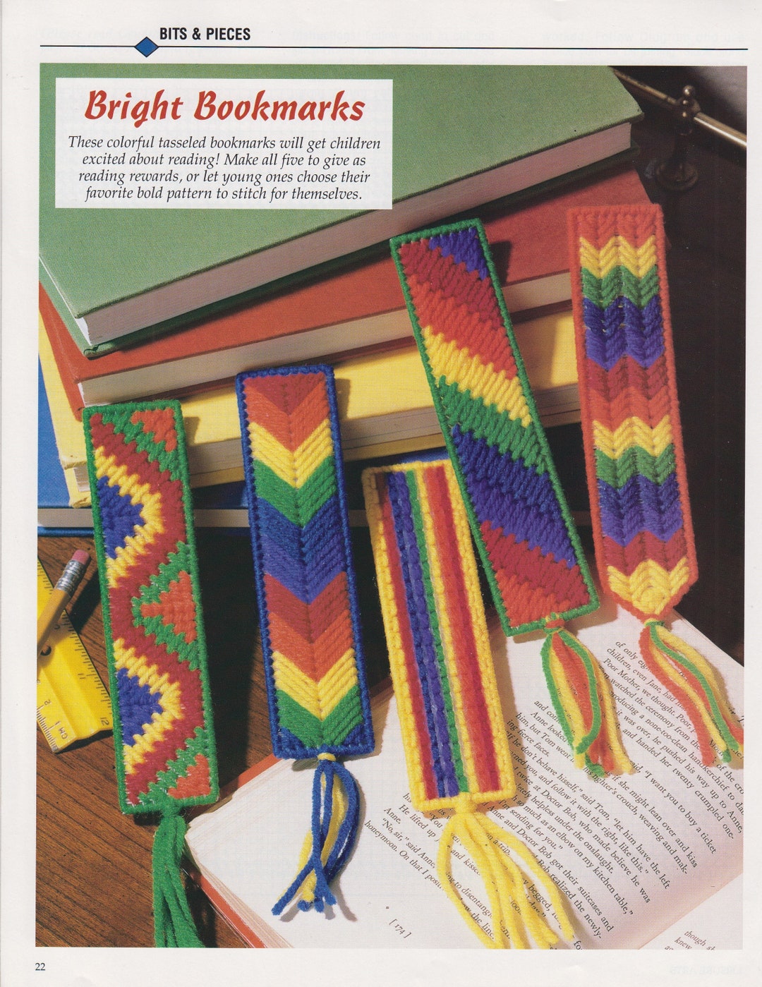 Bright Bookmarks PDF Plastic Canvas Pattern - Etsy UK