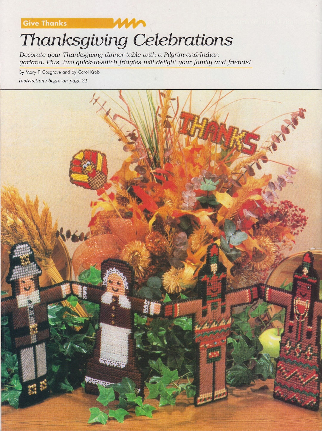 Thanksgiving Celebrations PDF Plastic Canvas Pattern - Etsy