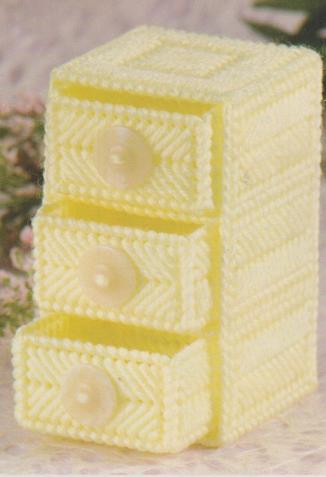 Vintage PDF Plastic Canvas Pattern - Little Drawers Trinket Box - Etsy