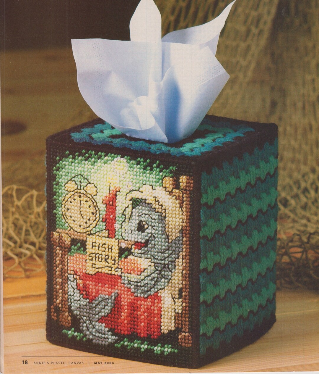 Vintage PDF Plastic Canvas Pattern - Fish Story - Etsy