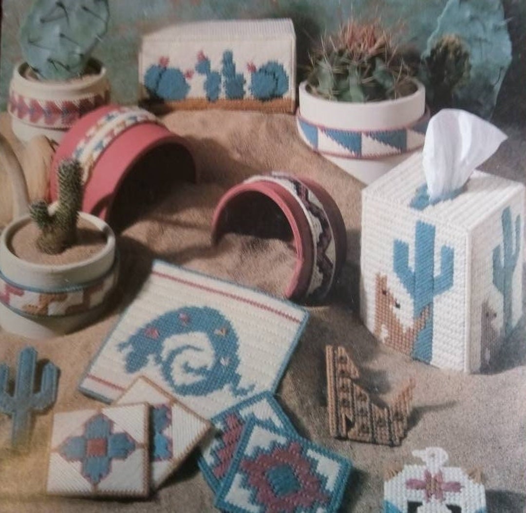 Vintage PDF Plastic Canvas Pattern Desert Designs - Etsy
