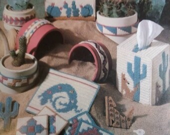 Vintage Southwestern Plastic Canvas Pattern Southwest Native - Etsy