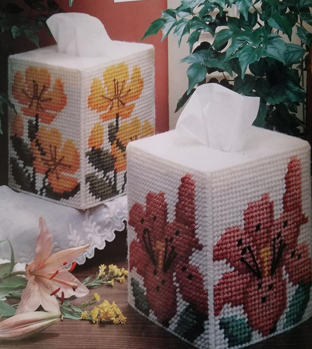 Sundrops and Lilies PDF Plastic Canvas Pattern - Etsy