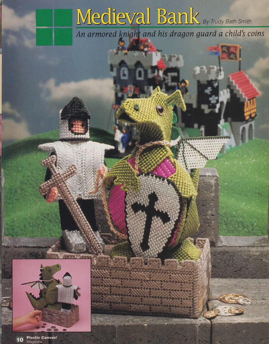 Medieval Bank PDF Plastic Canvas Pattern - Etsy