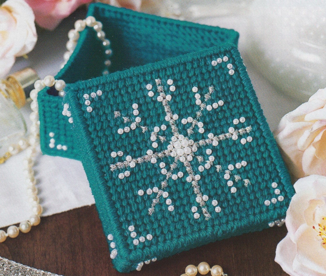 Snowflake Box PDF Plastic Canvas Pattern - Etsy