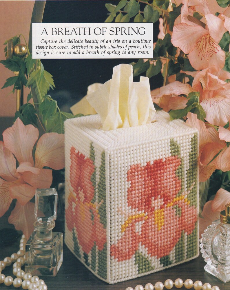 Plastic Canvas Vintage PDF Pattern A Breath of Spring - Etsy
