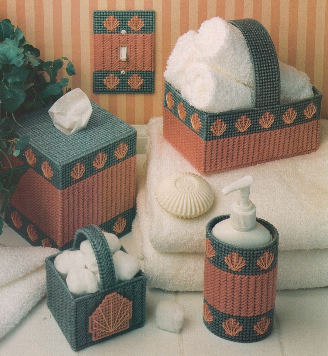 Plastic Canvas Vintage PDF Pattern - Serene Seashells - Etsy