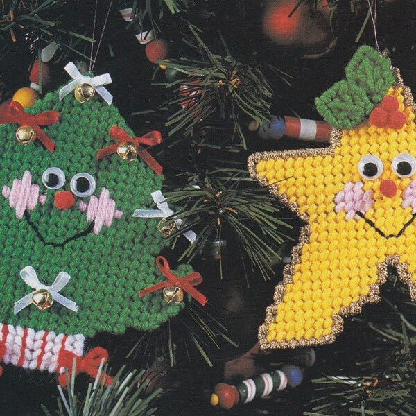 Plastic Canvas Star Ornaments - Etsy