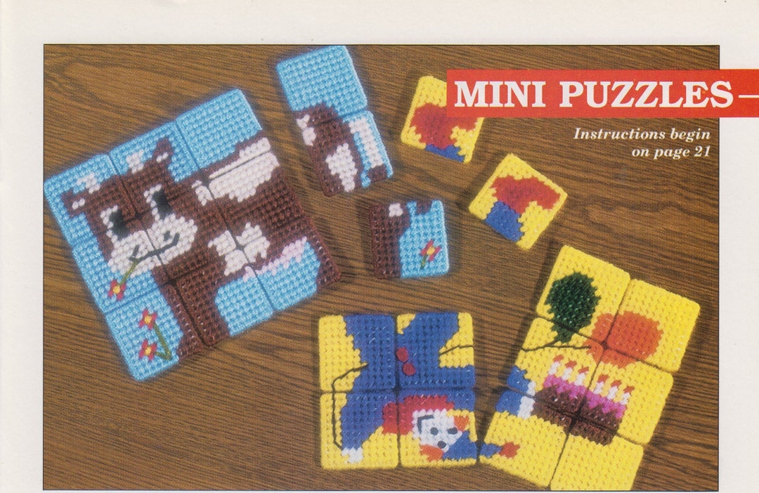 Mini Puzzles PDF Plastic Canvas Pattern - Etsy