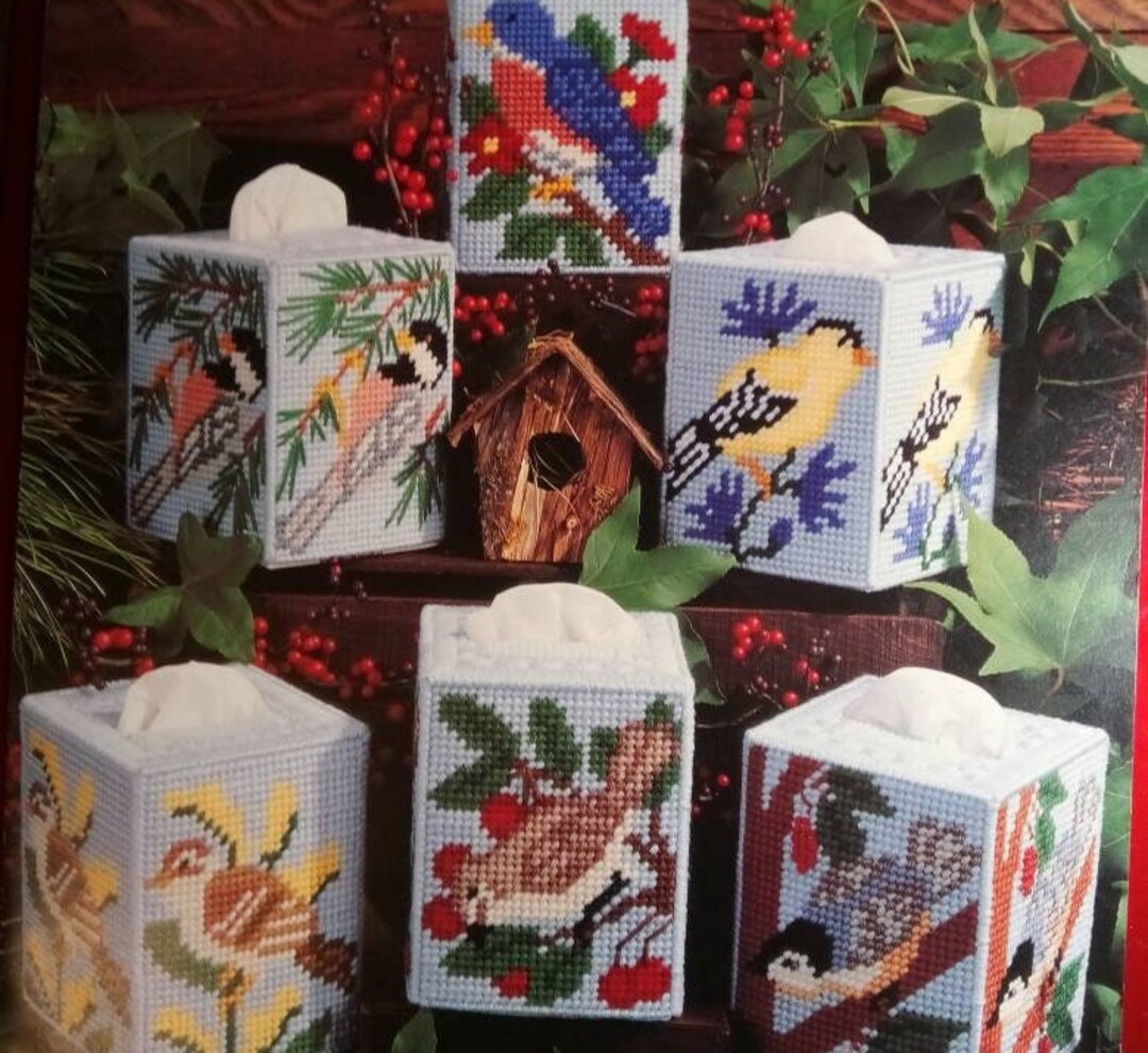 Vintage PDF Plastic Canvas Pattern Tissue Box Covers - Etsy