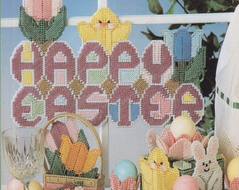 Vintage PDF Plastic Canvas Pattern - Easter Ensemble - Etsy