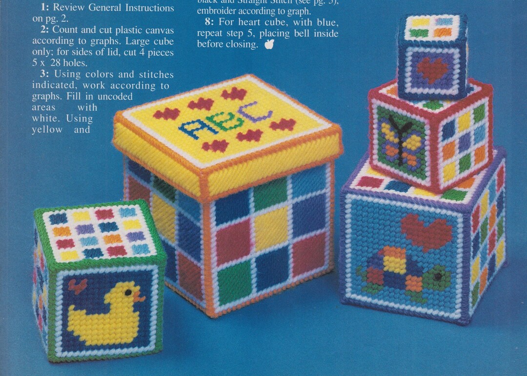 Stacking Cubes PDF Plastic Canvas Pattern - Etsy