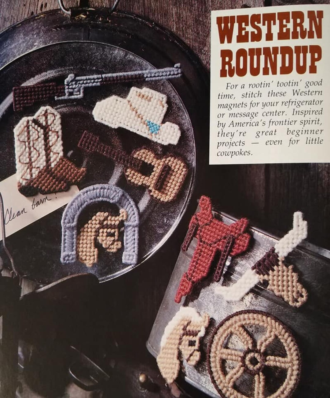 Western Roundup PDF Plastic Canvas Pattern - Etsy