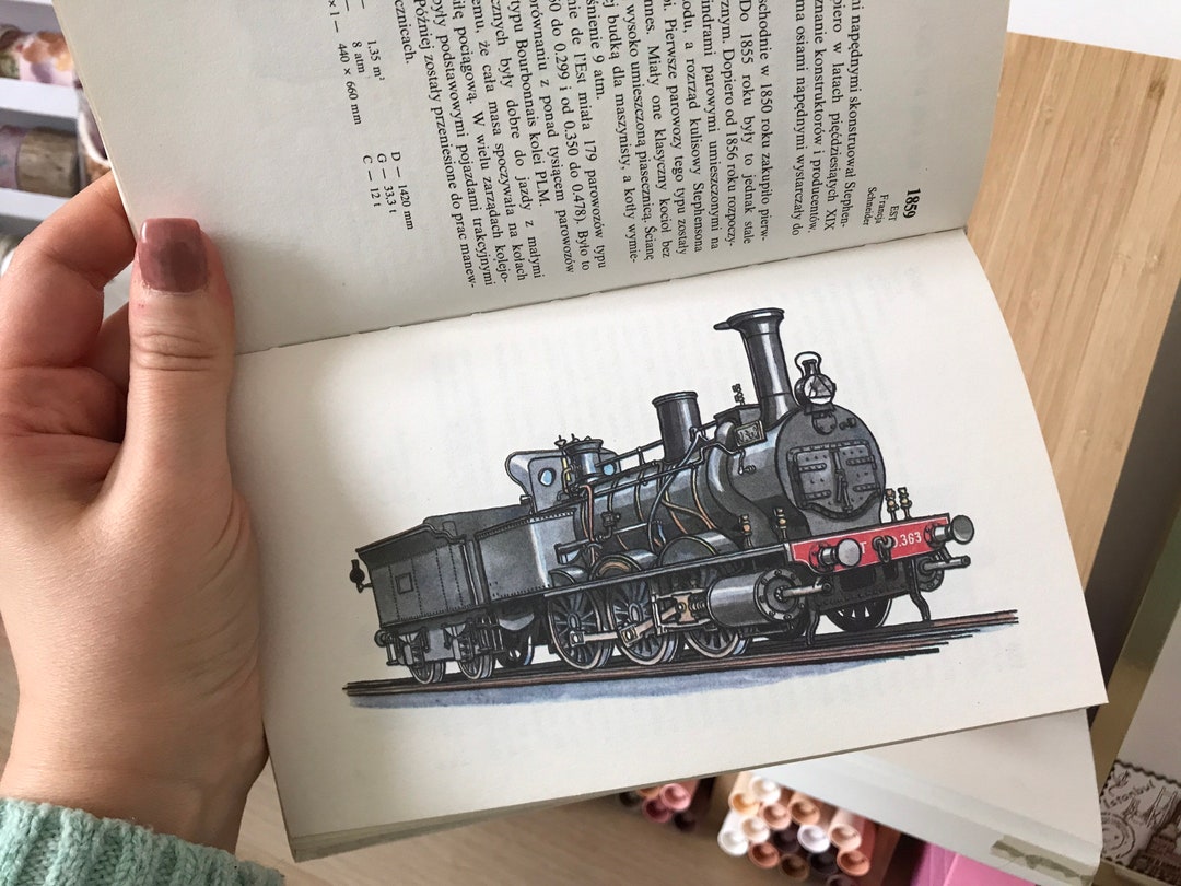 Vintage Illustrated Train Book | Vintage Train Illustrations | Train ...