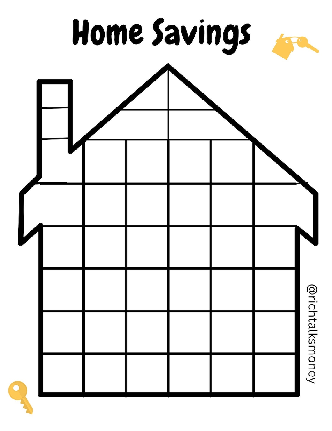 Home Savings Challenge, Printable - Etsy