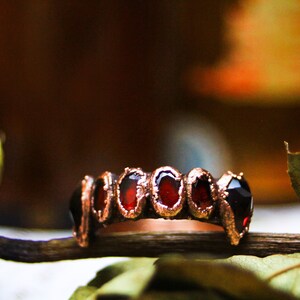 Vampire Fangs Ring, Garnet Vampire Jewelry, Halloween Jewelry, Gothic ...