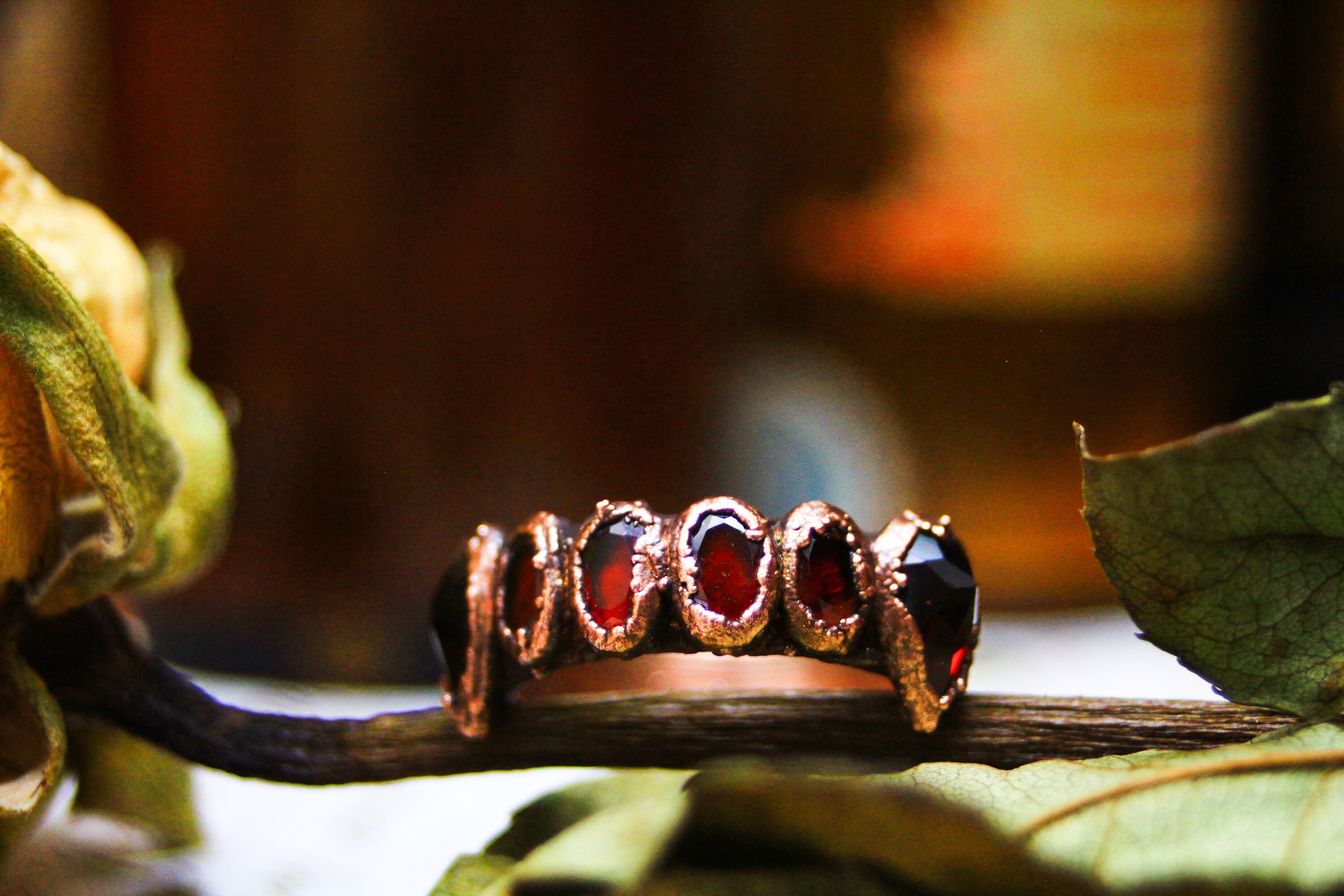 Vampire fangs ring garnet vampire jewelry halloween jewelry | Etsy