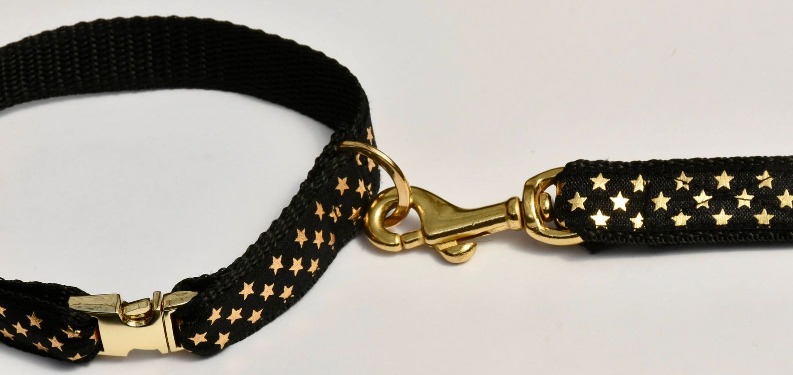 Gold Star Dog Collar, Dog Collar, Black and Gold Star Collar, Cat ...